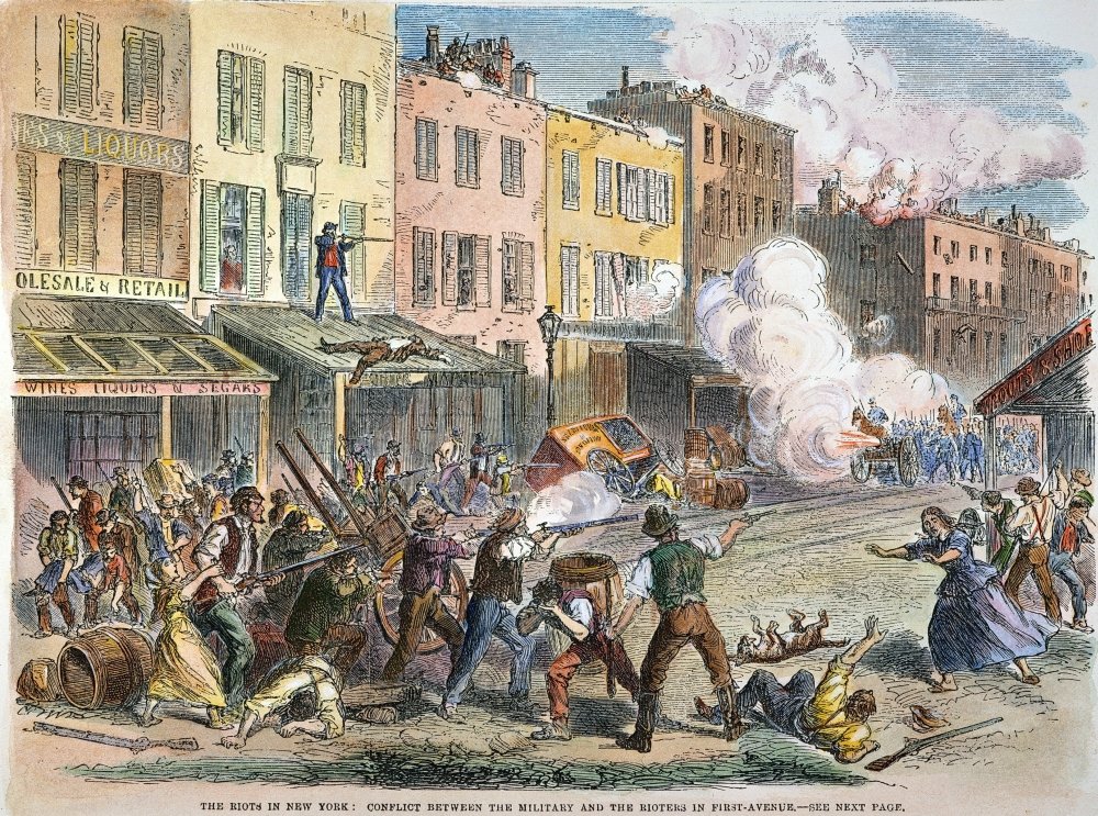 New York Draft Riots 1863 Nfirst Avenue Under Siege During The New York ...