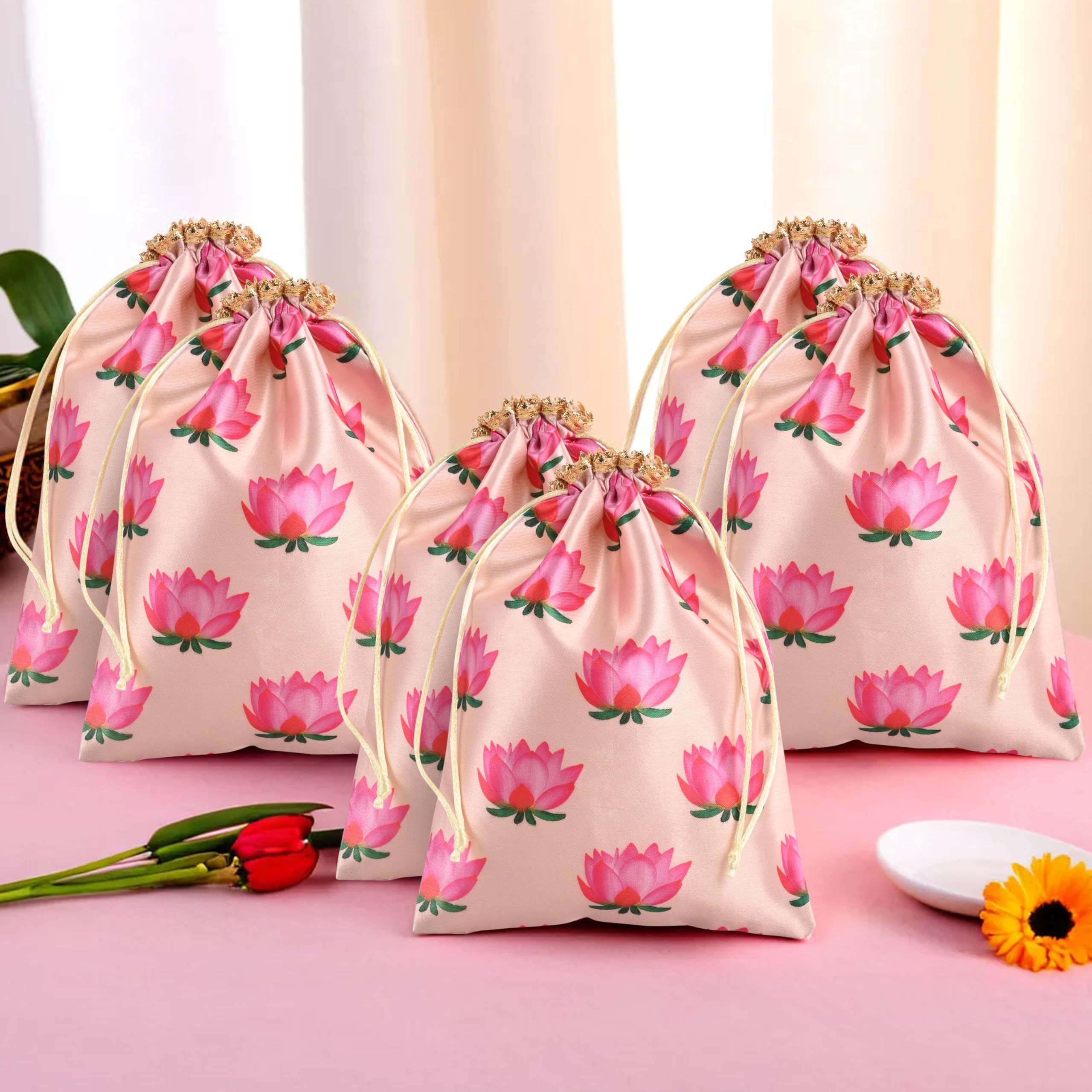 Kuber Industries Pack of 6 Potli Bags | 7x9 Inch | Potli Bags for ...