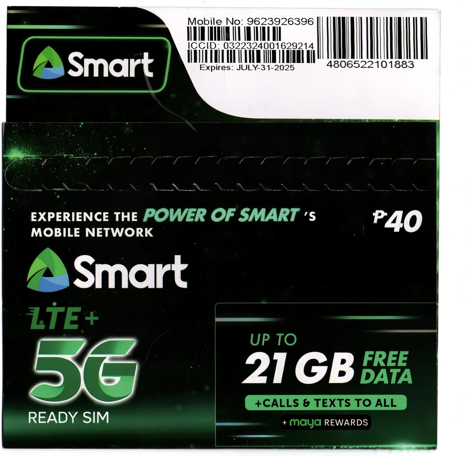 Amazon.co.jp: フィリピン simcard 5G 4G-LTE オフィシャル Smart回線 3日間2GB高速データ通信 プリペイド SIMカード Philippines sim ...