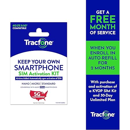 Amazon.com: Tracfone Verizon 3G/ 4G LTE Activation SIM Card Kit ...