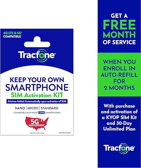 Amazon.com: Tracfone Prepaid Sim Card Kit (Universal) : Cell Phones ...