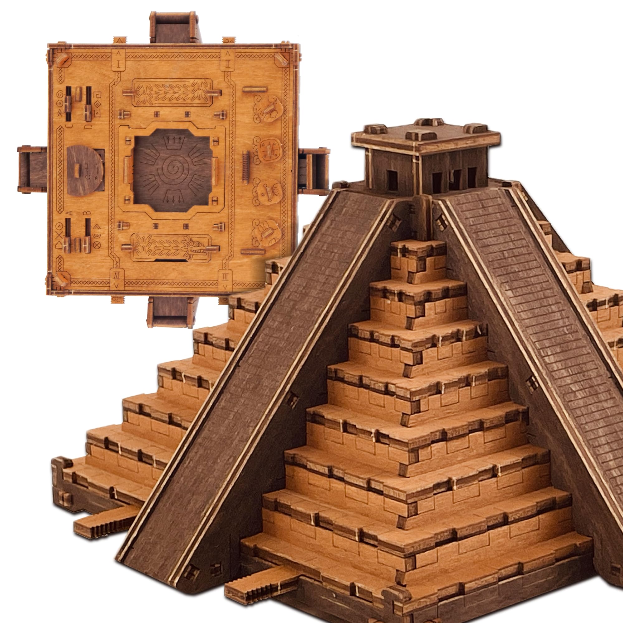 Amazon.com: WOODEN.CITY Maya Pyramid Clue Box - Unique Puzzle Box ...