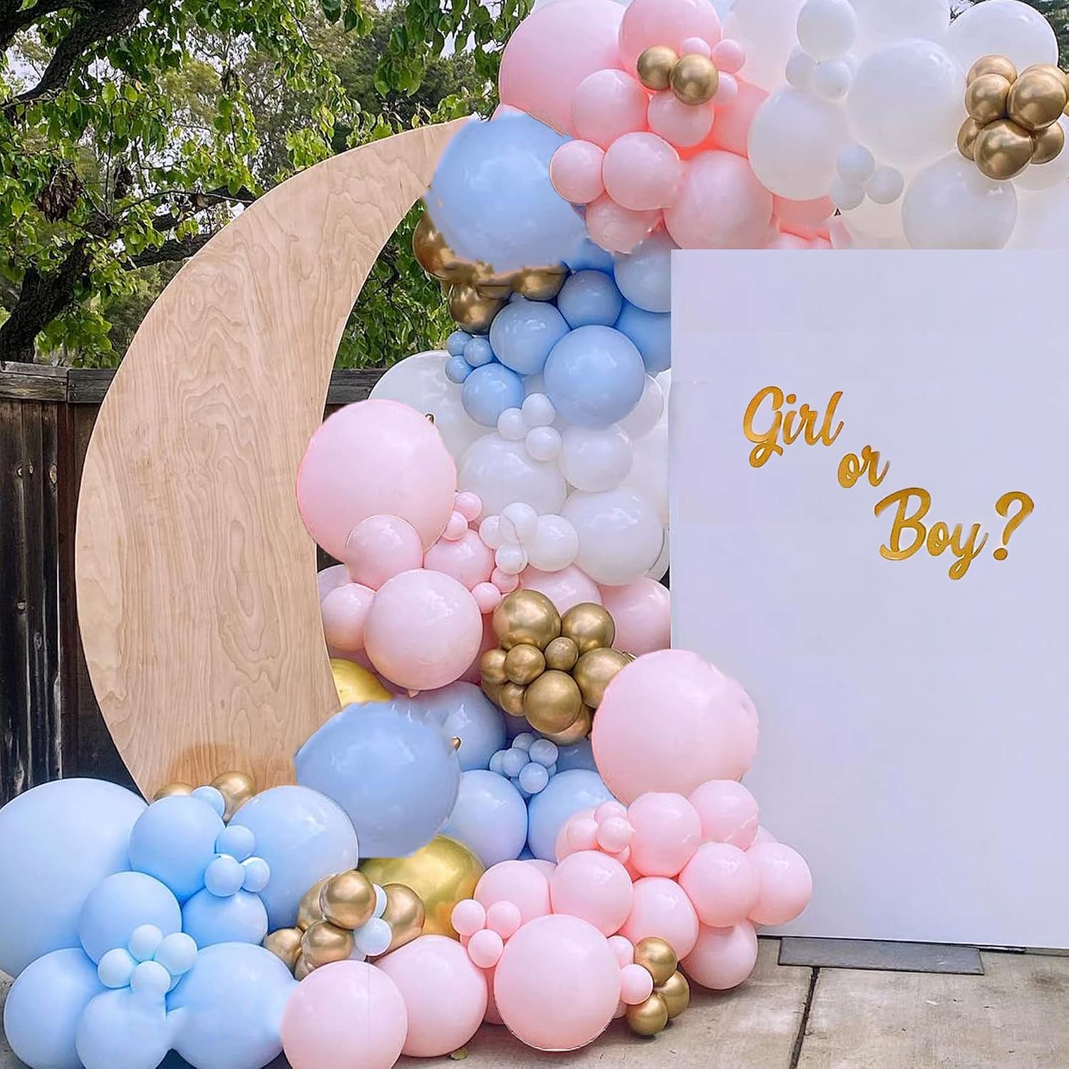 Amazon.com: 189Pcs Gender Reveal Balloons Arch Garland Kit with Macaron ...