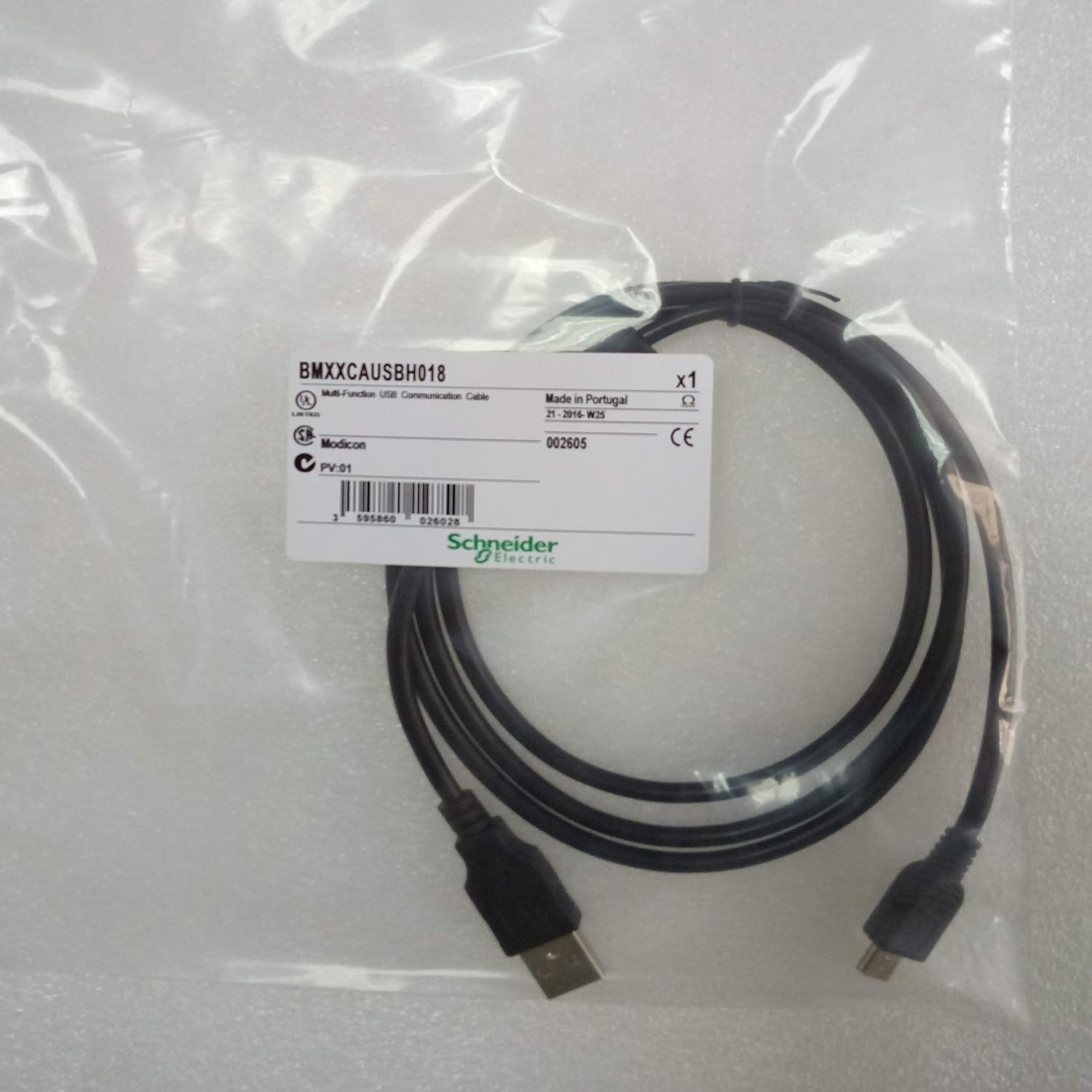 BMXXCAUSBH018 USB PC or Terminal Connecting Cable for M340 Processor (1 ...