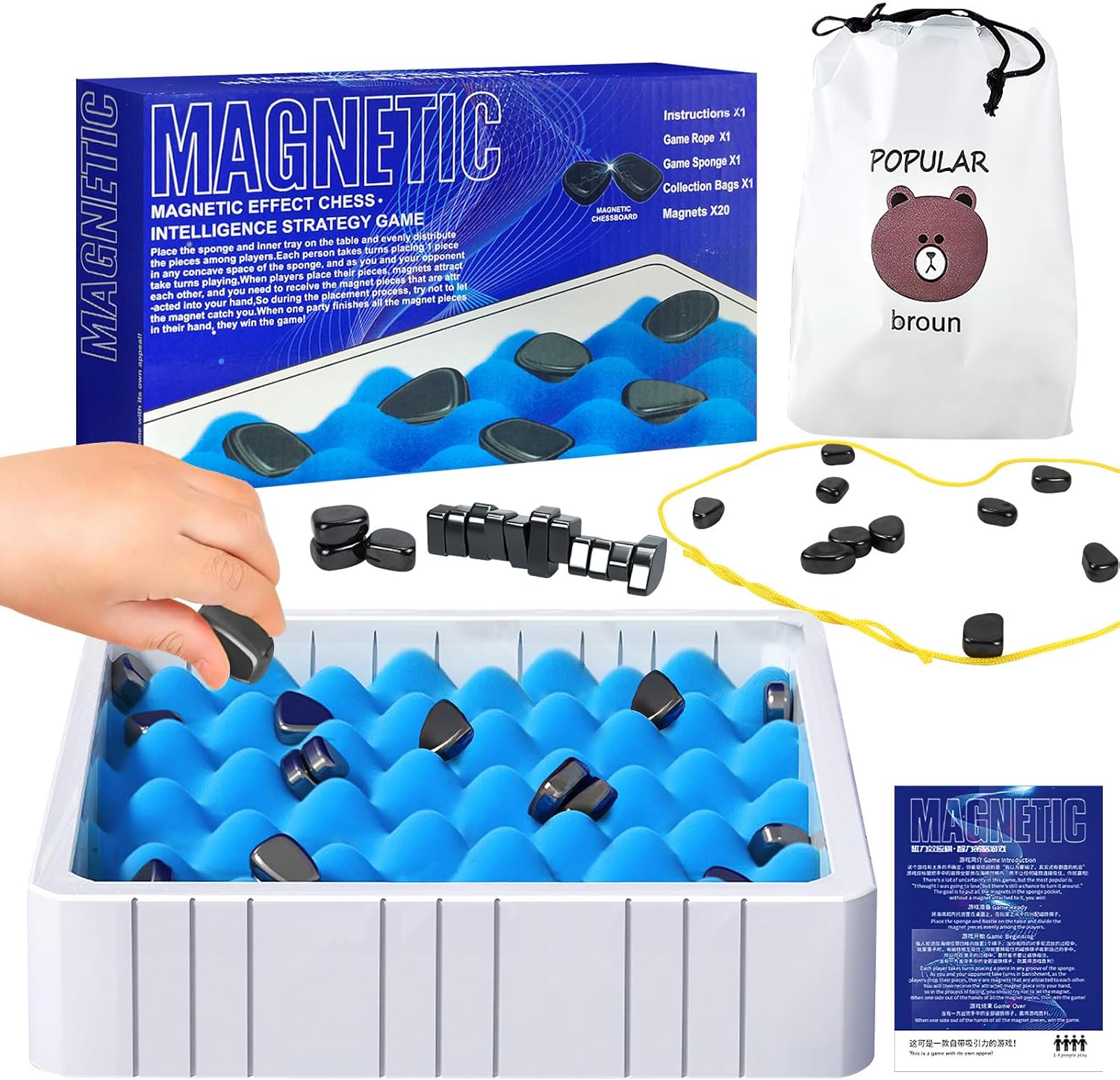 Amazon.com: Magnetic Chess Game, Multiplayer Battle Magnet Board Games ...