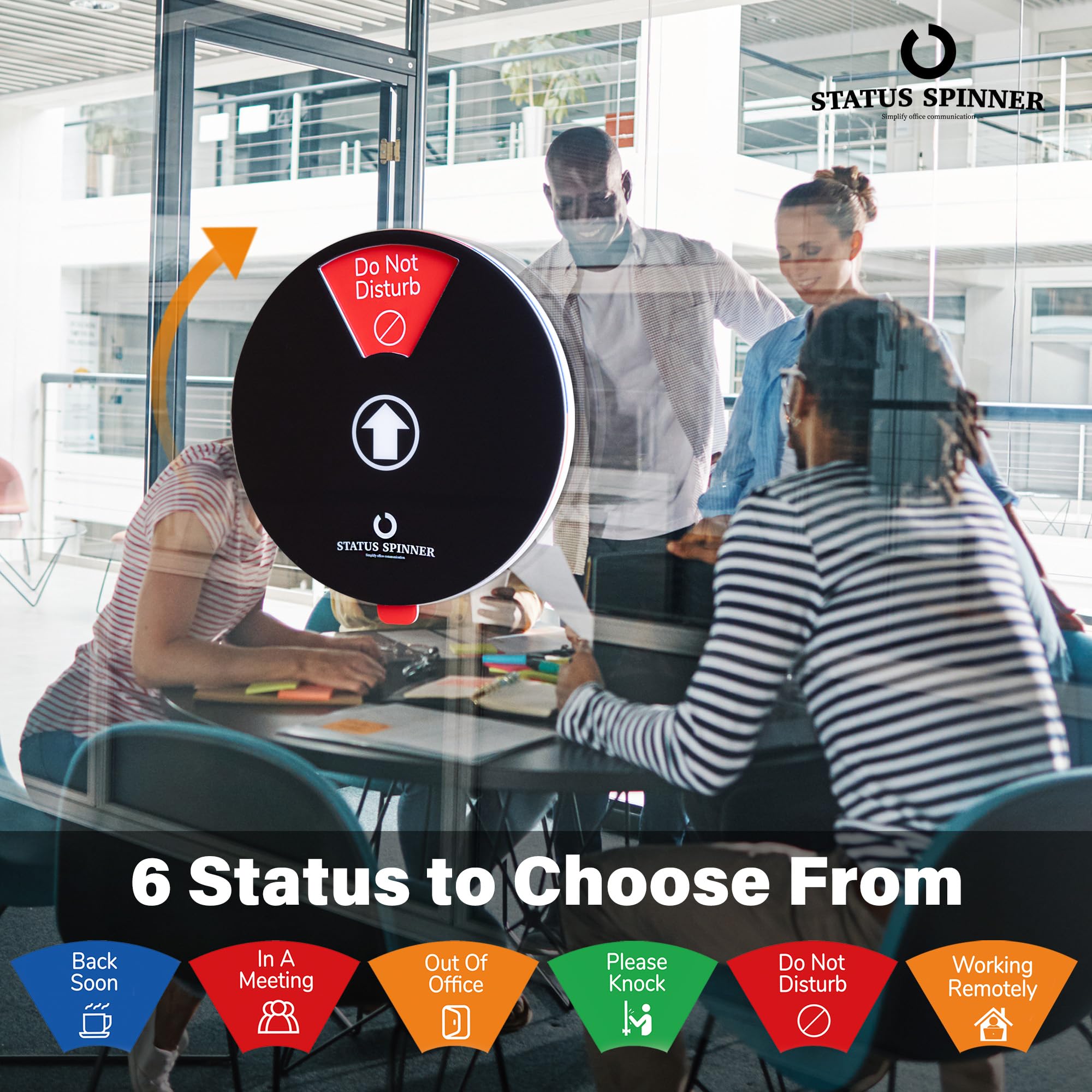Snapklik.com : STATUS SPINNER Out Of Office Wheel Sign For Door, Office ...
