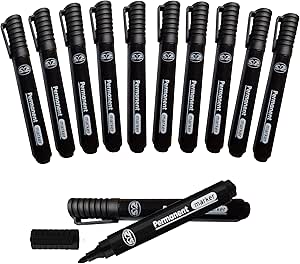 (Pack of 50) Markers Thick Bullet Tip Permanent Marker Pens Dry Wipe ...