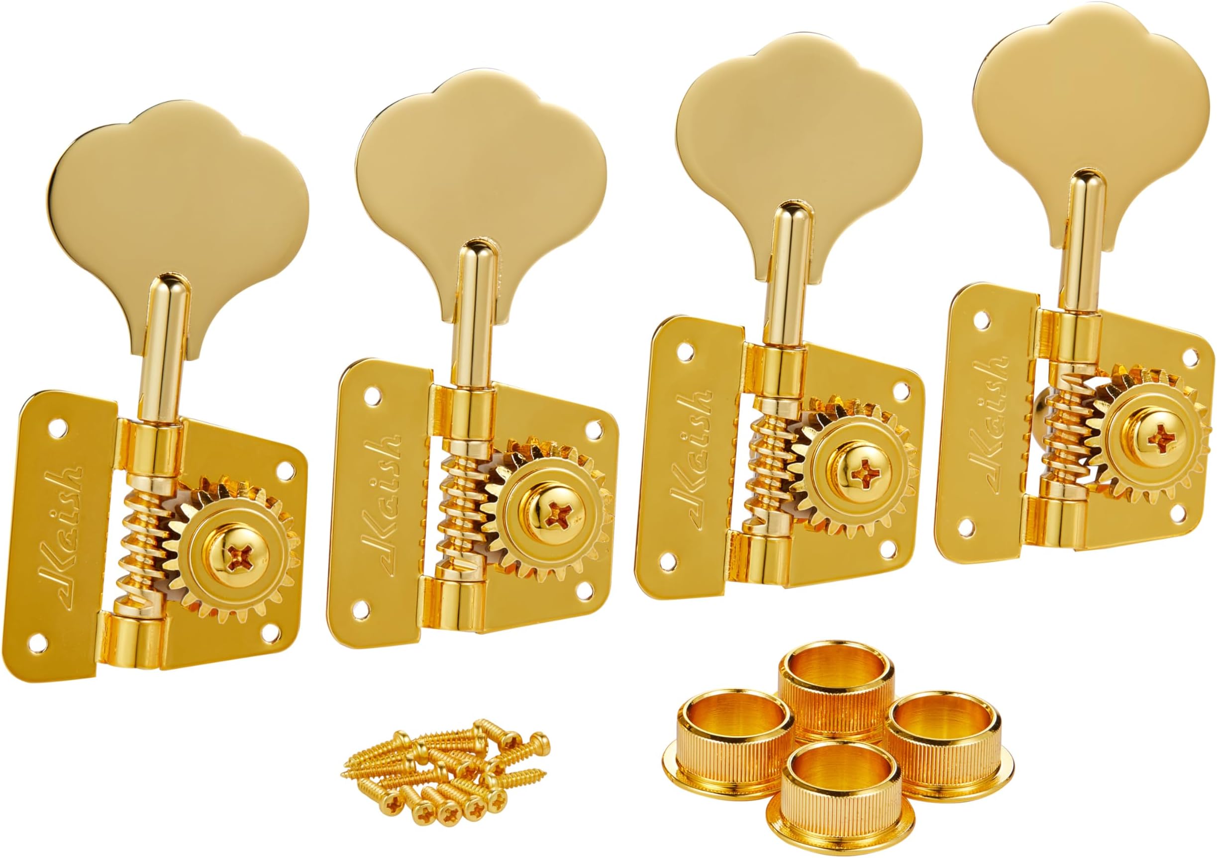 Amazon.com: KAISH Gold Vintage 70's Cloverleaf Bass Tuners Bass Tuning ...