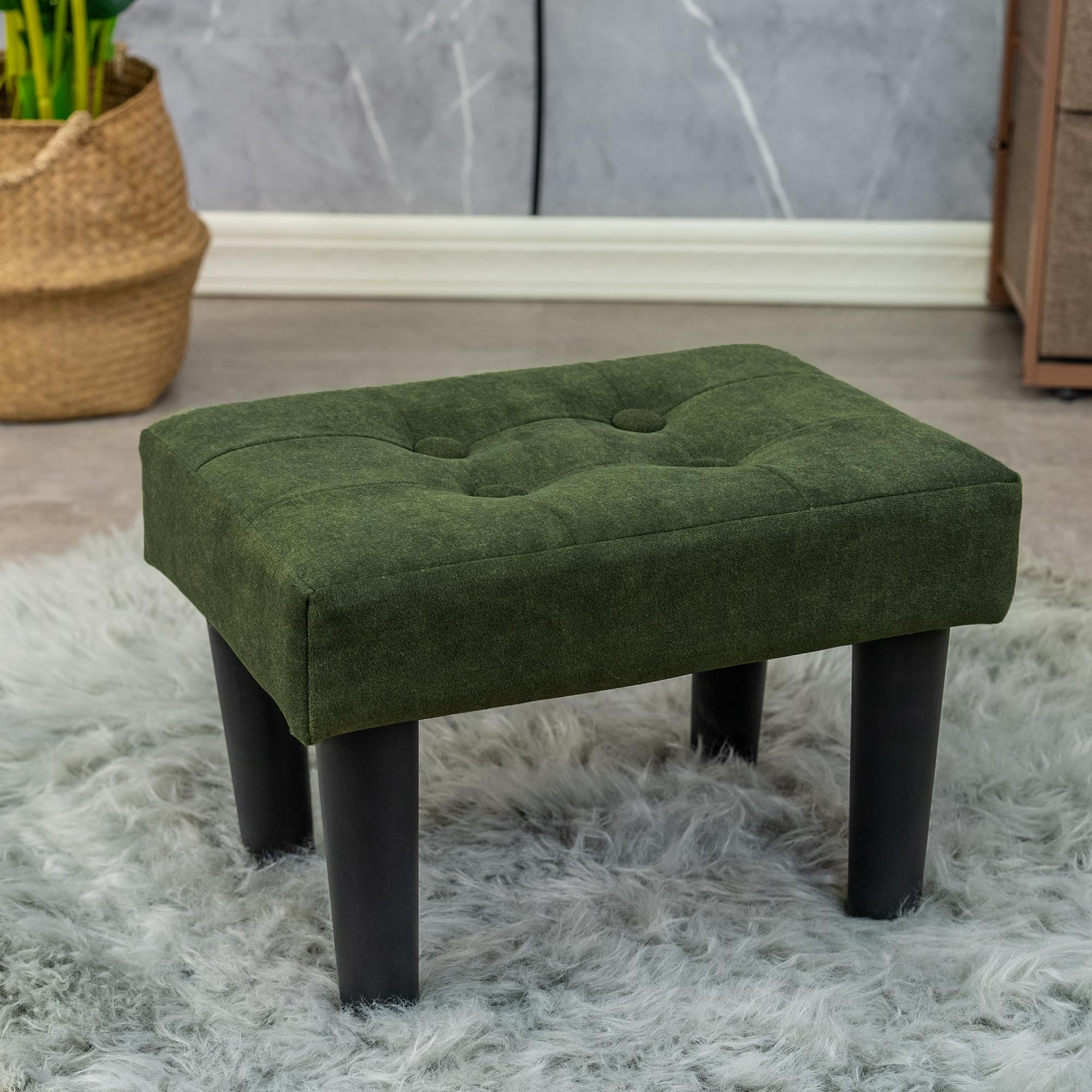 Amazon.com: CAROLMADE 15” Footstool Ottomans, Velvet Small Ottoman Foot ...