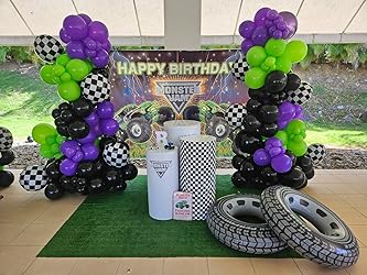 Amazon.com: Checkerboard Balloon Aluminum Foil Balloon Black White ...