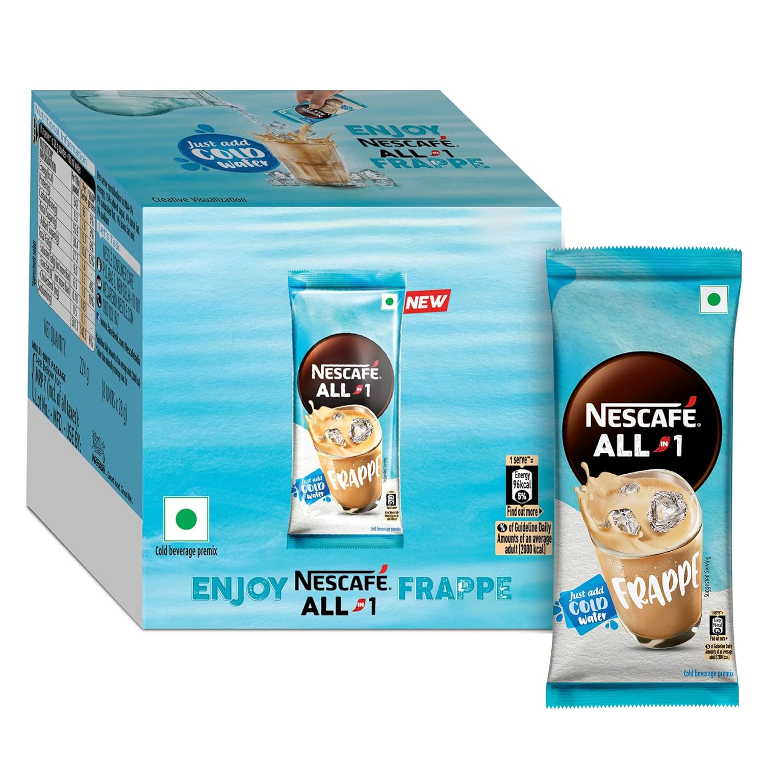 NESCAFE All In 1 Frappe | Indulgent Cold Coffee | Instant Cold Coffee ...