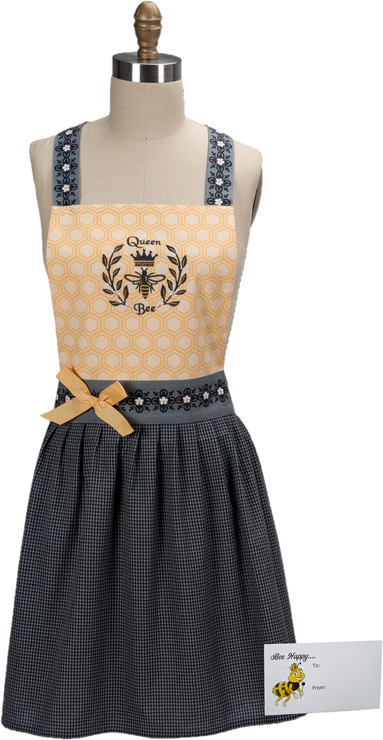 Amazon.com: Kay Dee Designs Queen Bee Embroidered Hostess Apron : Home ...