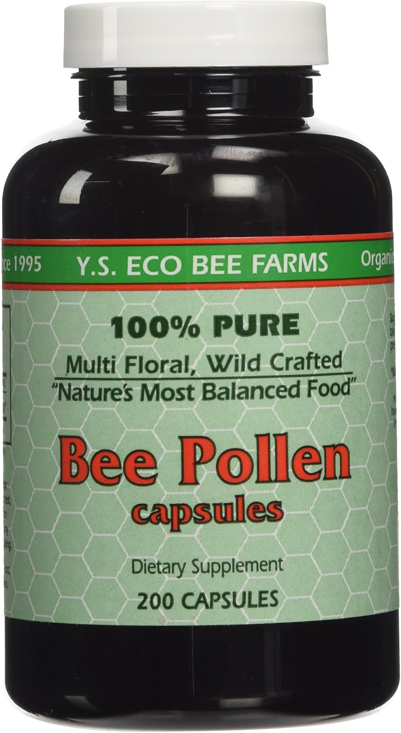 Amazon.com: Y.S. ECO Bee Farms 100% Pure Bee Pollen 1,000mg- 200 ...
