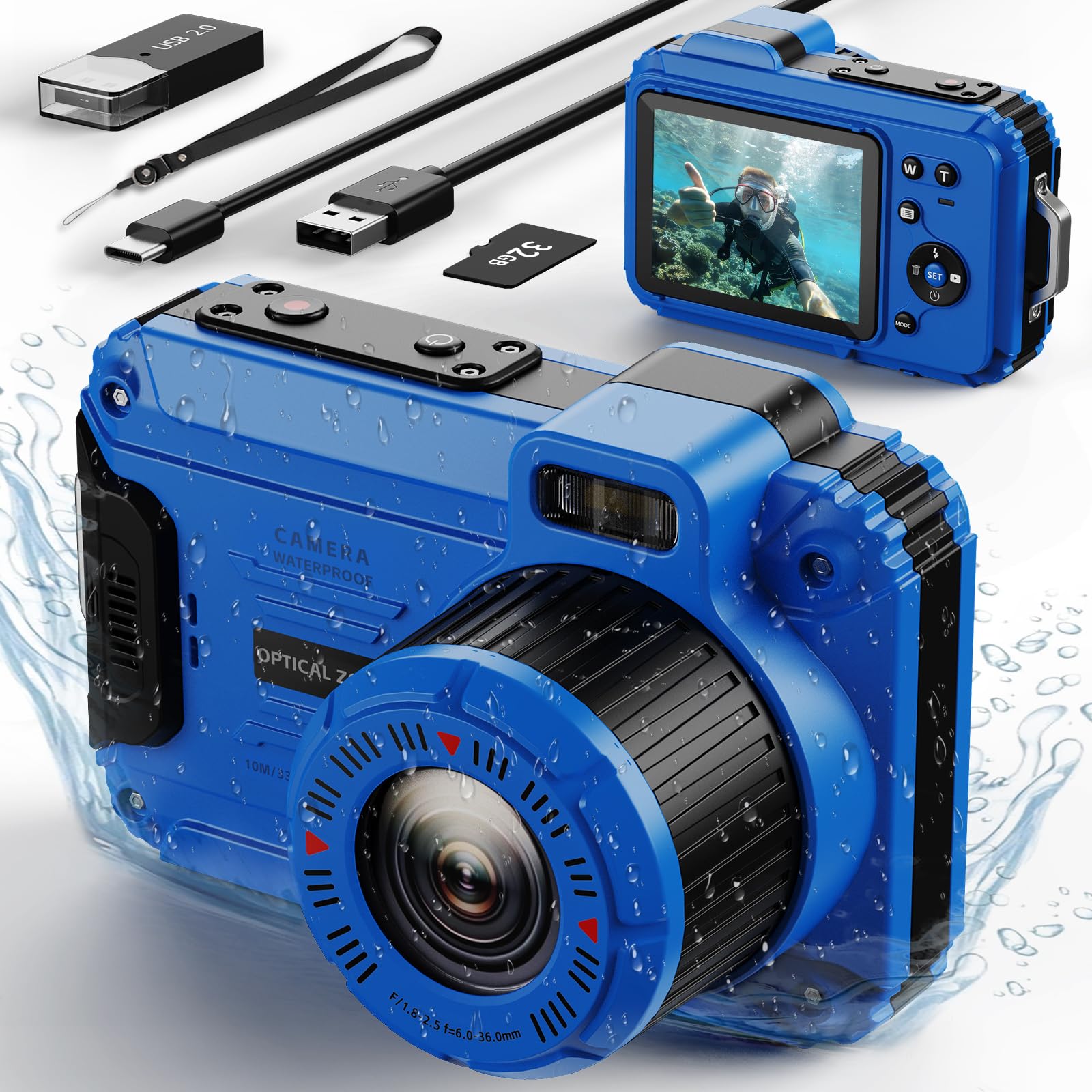 Snapklik.com : Monitech 64MP Digital Camera For Kids,18X Zoom Cameras ...