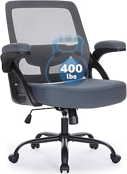 Amazon.com: 400lb Big and Tall Office Chair, Mesh Heavy Duty Desk Chair ...