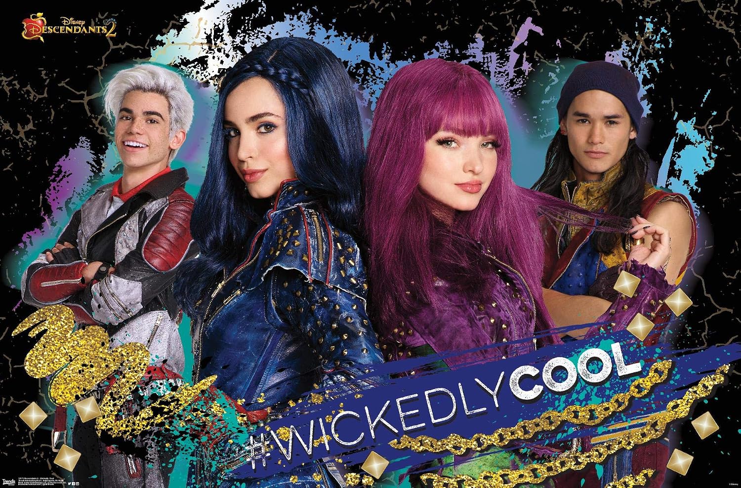 Amazon.co.jp: Trends International ディズニー ディセンダント2 - Wickedly Cool ウォール ...