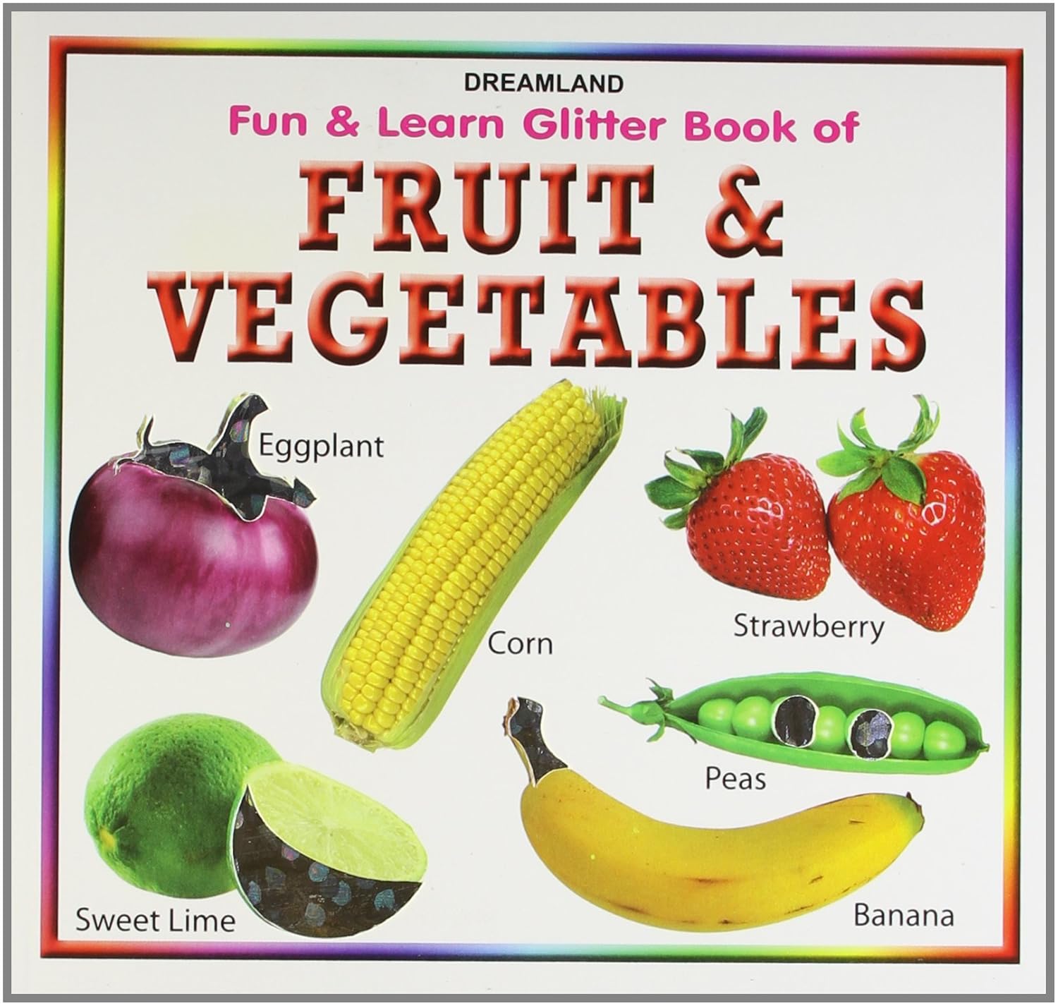 Buy Fun & Learn Glitter Book of Fruit & Vegetables Book Online at Low ...