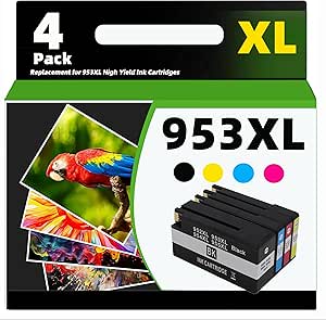Amazon.com: 953XL 953 XL Ink Cartridge for HP 953 Ink Cartridges Black Color Combo Pack ...