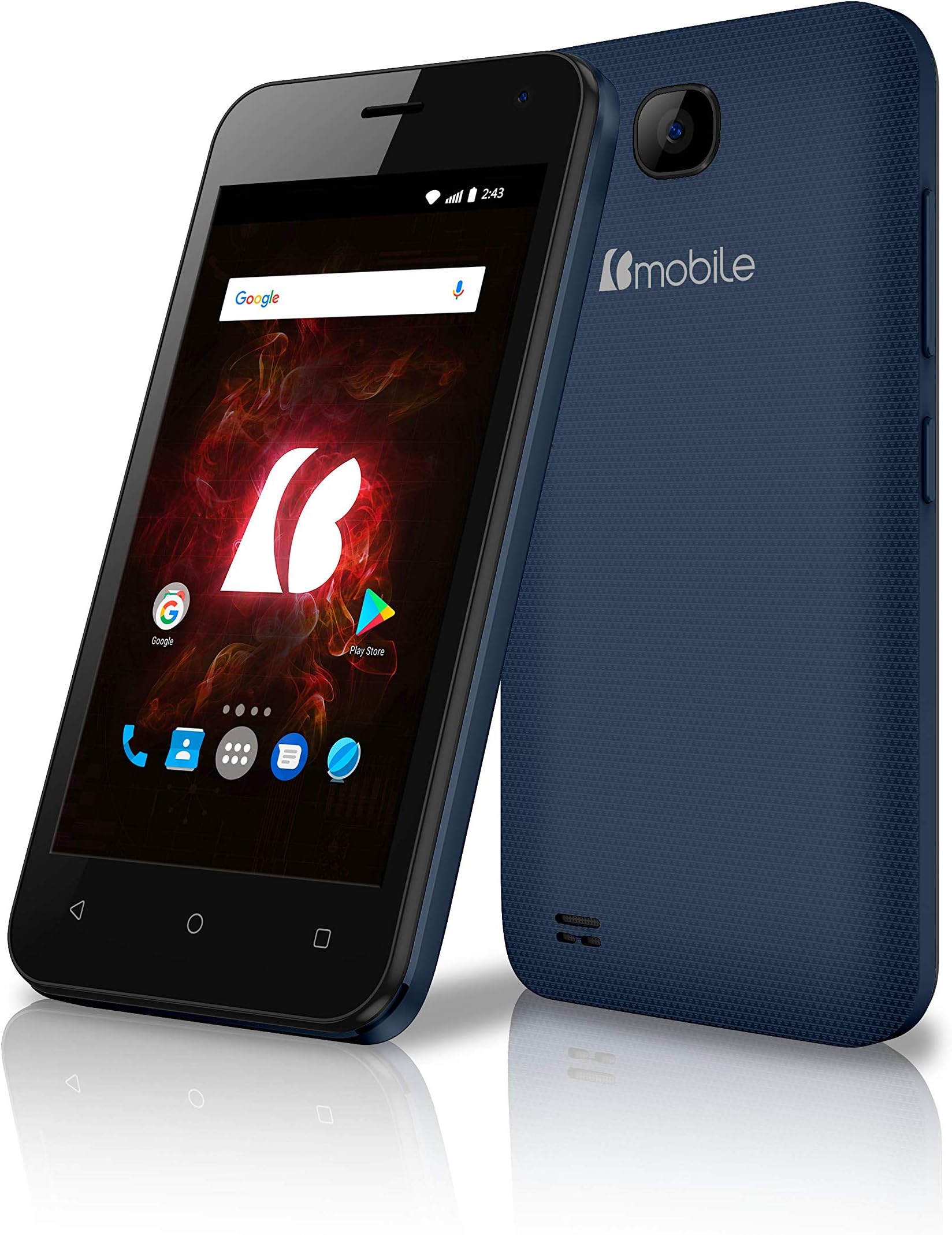 Bmobile - Smartphone Liberado AX687 Pantalla Táctil 4.5" HVGA Dual SIM 3G Cámara 5 MP Android 8. ...