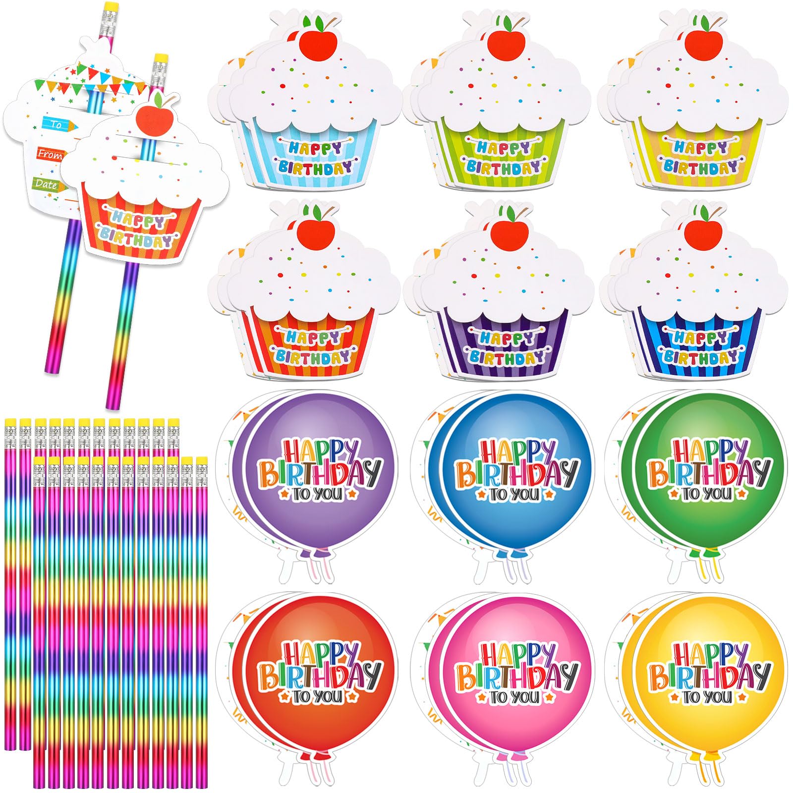 Snapklik.com : 48 Sets Happy Birthday Kit, Happy Birthday Pencils And ...