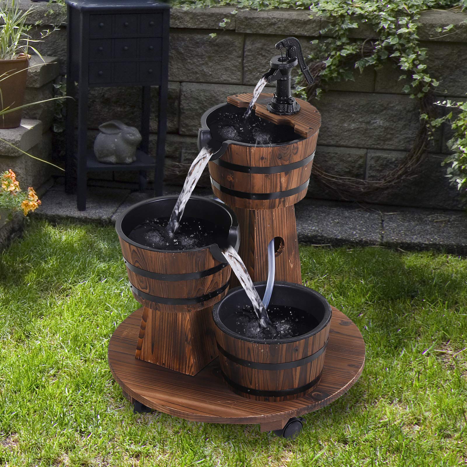Hand Pump Fountains Back Yard Clean Outdoor Water Fountain: 11 Easy