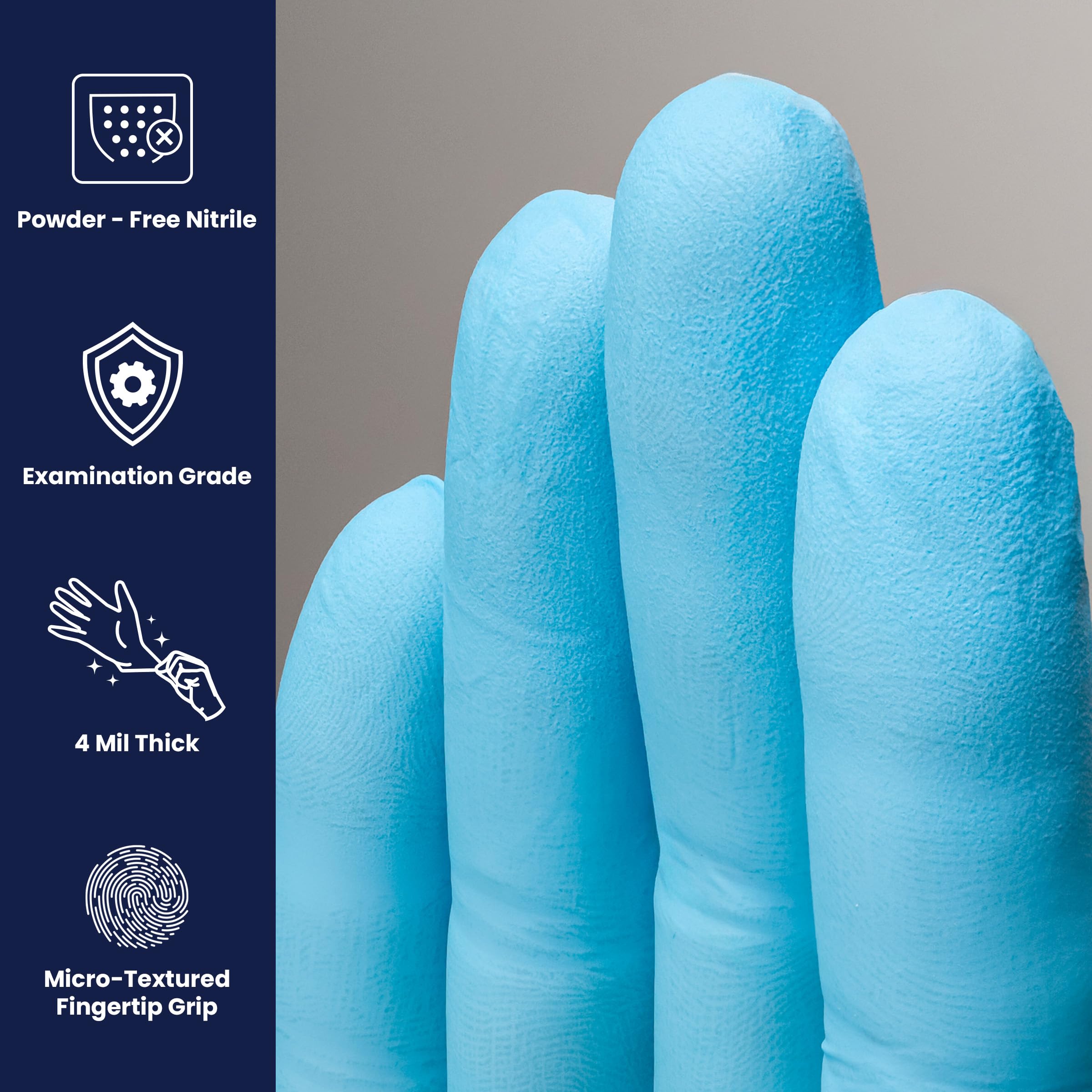 Snapklik.com : Adenna Miracle 4 Mil Powder-Free Nitrile Exam Gloves