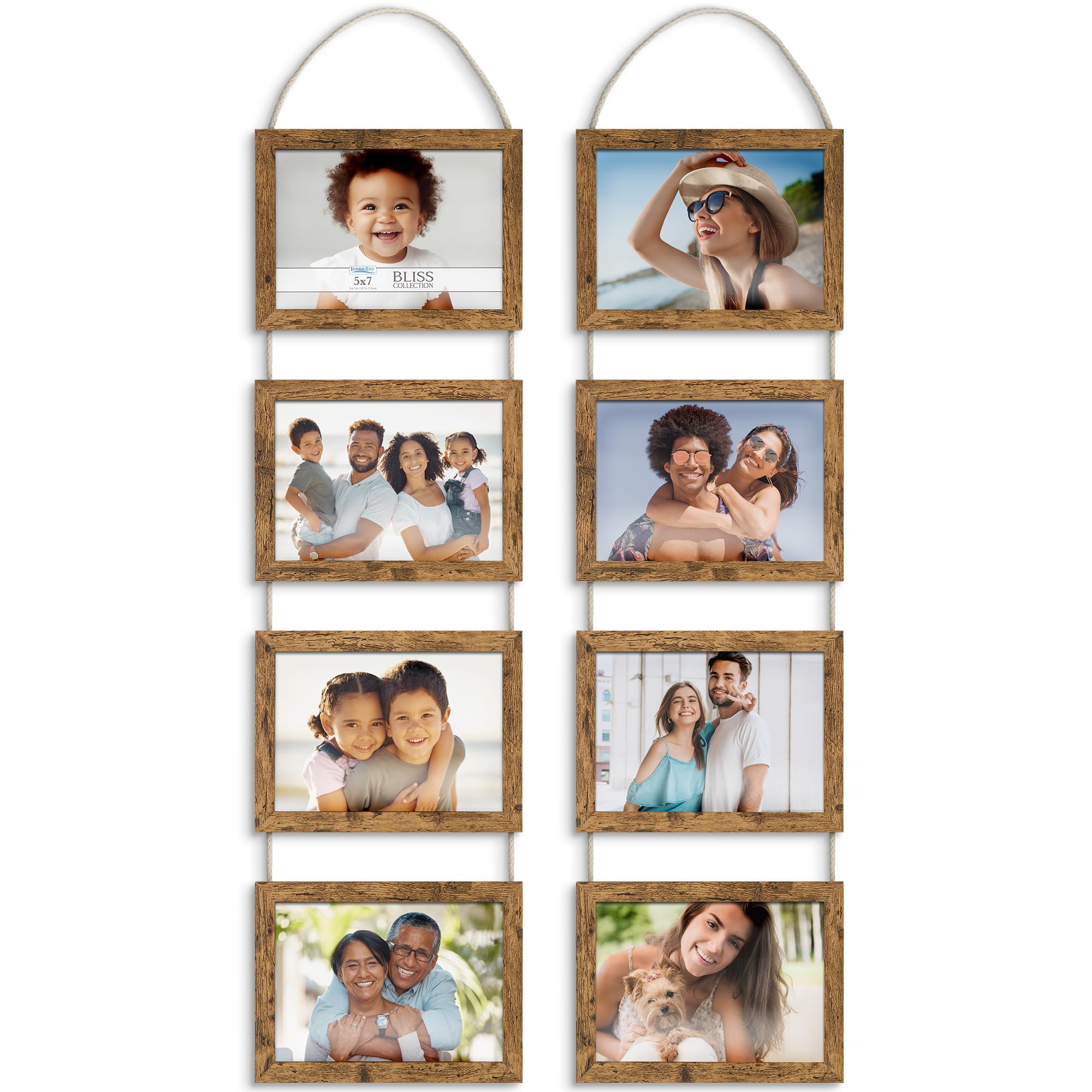 Amazon.com: Icona Bay 5x7 Wall Hanging Picture Frames Collage w/ 8 ...