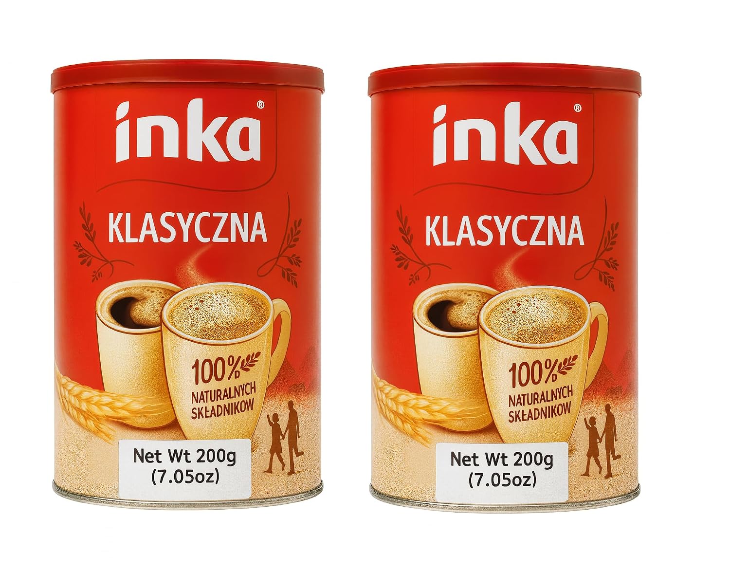 Amazon.com : Inka 2 Cans of Instant Grain Coffee Drink 7oz Each - 2 ...