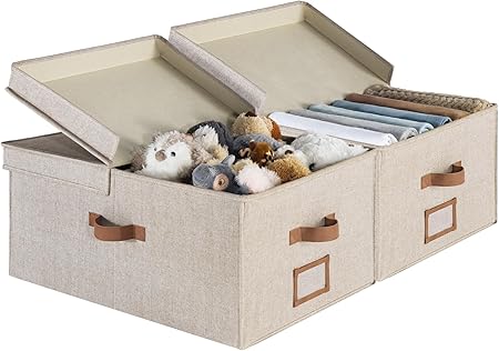 Amazon.com: StorageWorks Extra Large Clothes Storage Bins, 55L Fabric ...