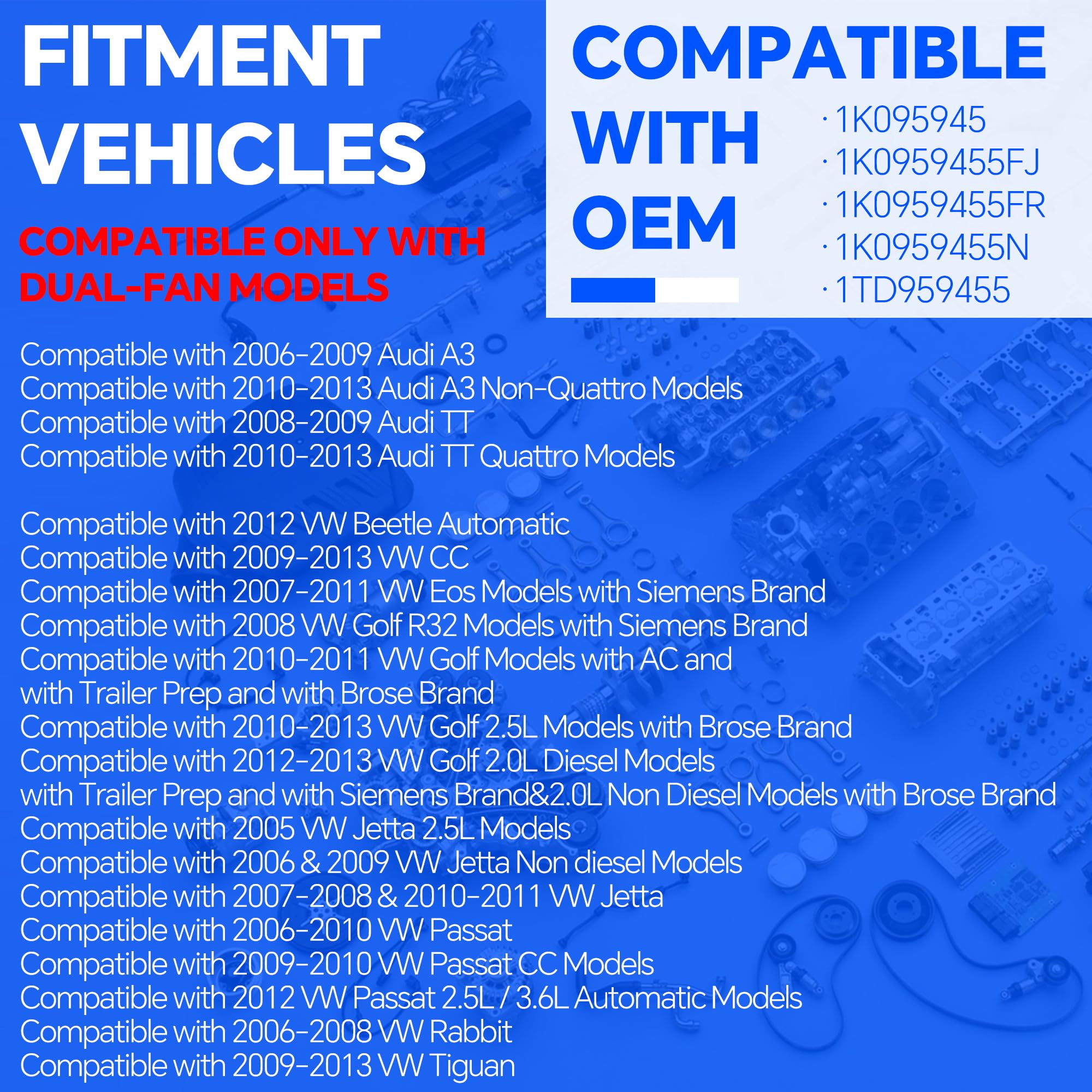 Snapklik.com : AdvanEX 1K095945 Engine Radiator Cooling Fan Control ...