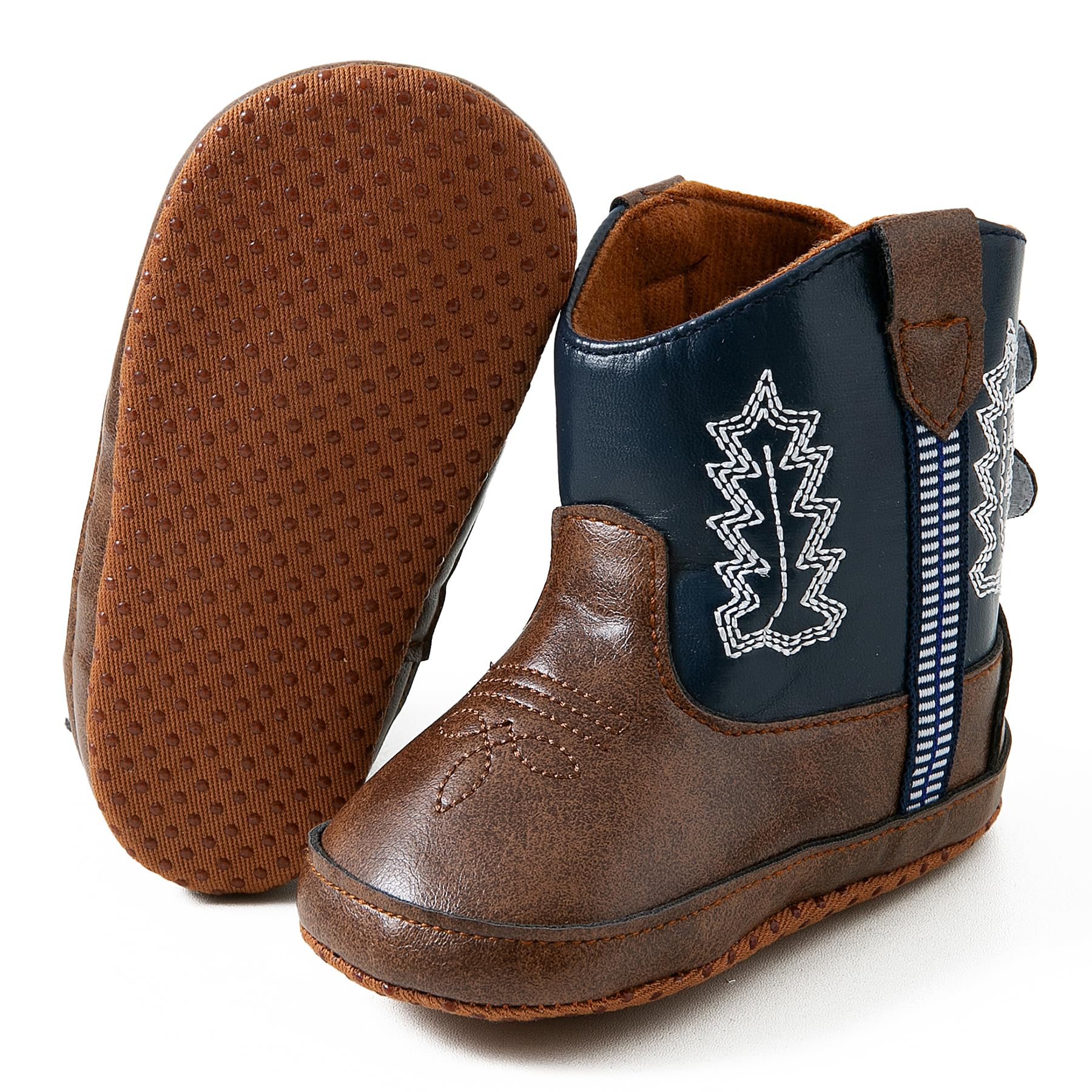 Snapklik.com : Jastore Leather Western Boots Cowboy Bootie Soft Sole ...