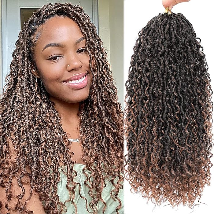 Buy 6 Packs New Goddess Locs Crochet Hair 18 Inch River Locs Goddess ...