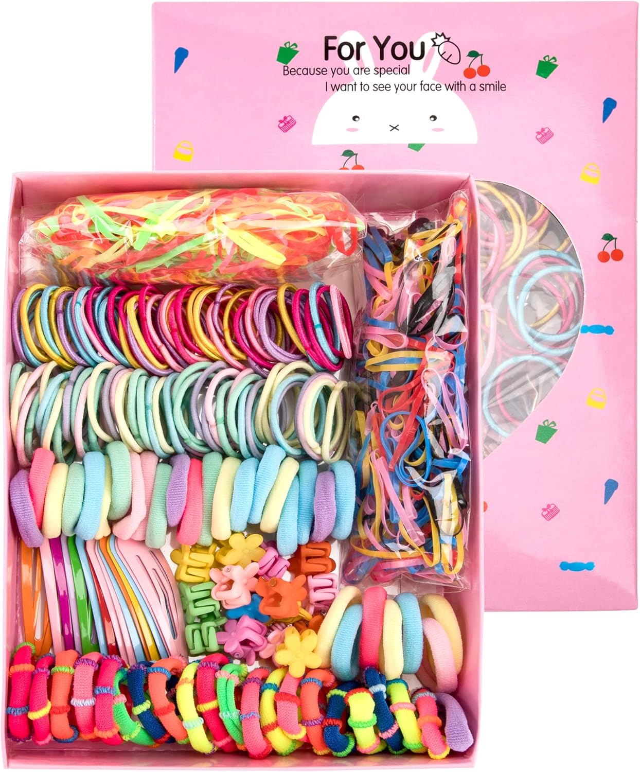 Mini Hair Rubber Bands Elastic, Candy Color Toddlers Ponytail Holders ...