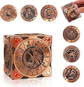 Amazon.com: KDSPAROS 7 in 1 Spinner DND Dice Set, Metal Roulette DND Dice with 3D Relief for ...