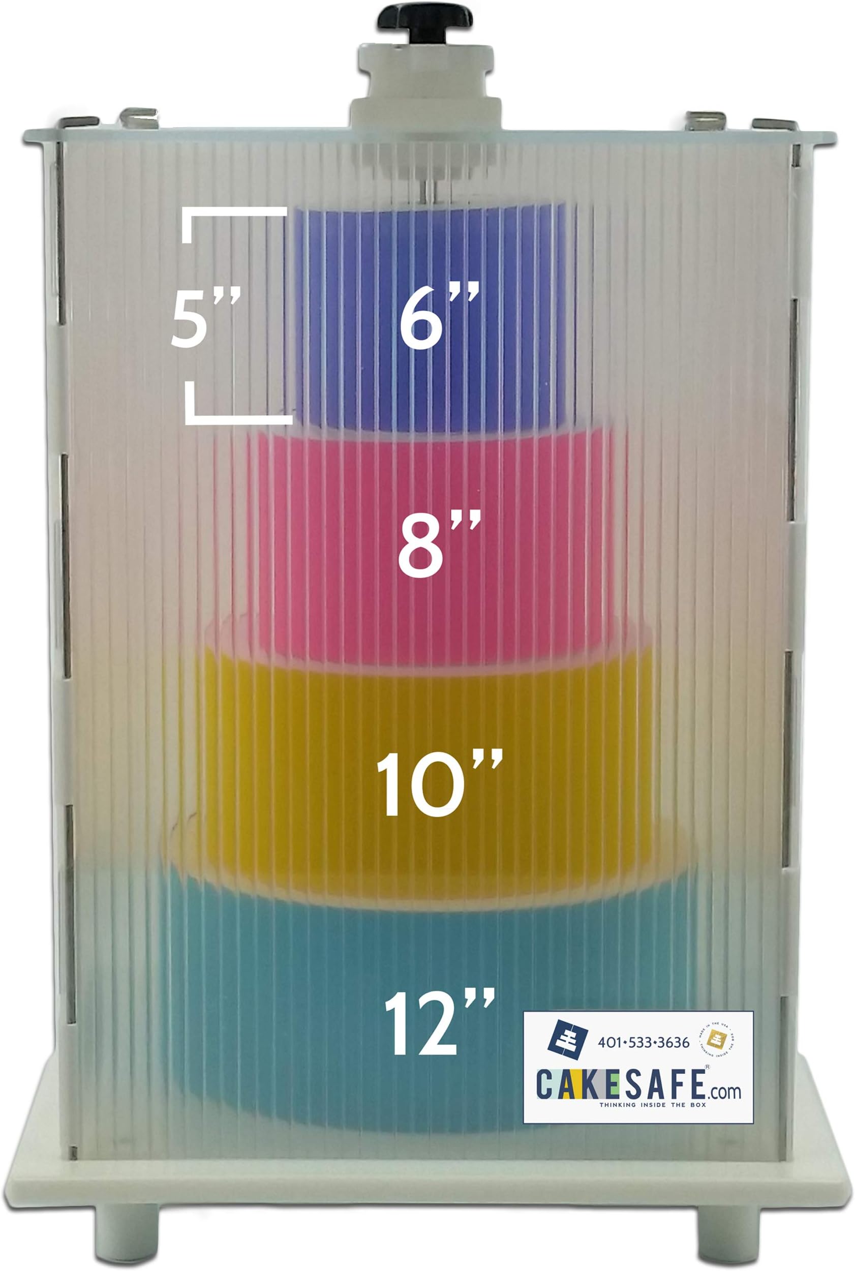 Amazon.com: Geelyda Cake Boxes, 6pcs 10x10x12 Inch Clear Cake Box With ...