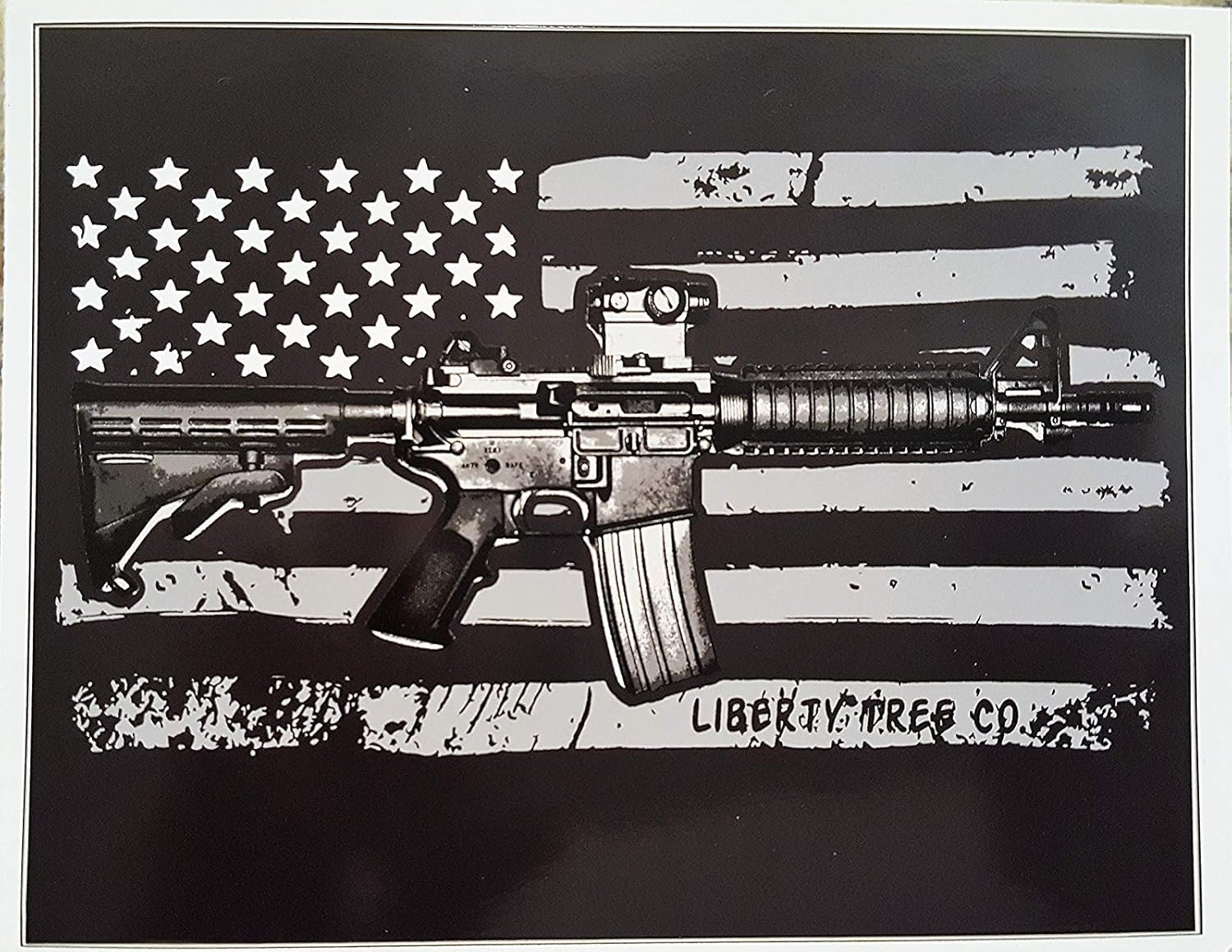 Amazon.com: Ar-15 Decal - American Flag AR 15 Vinyl Sticker : Sports ...