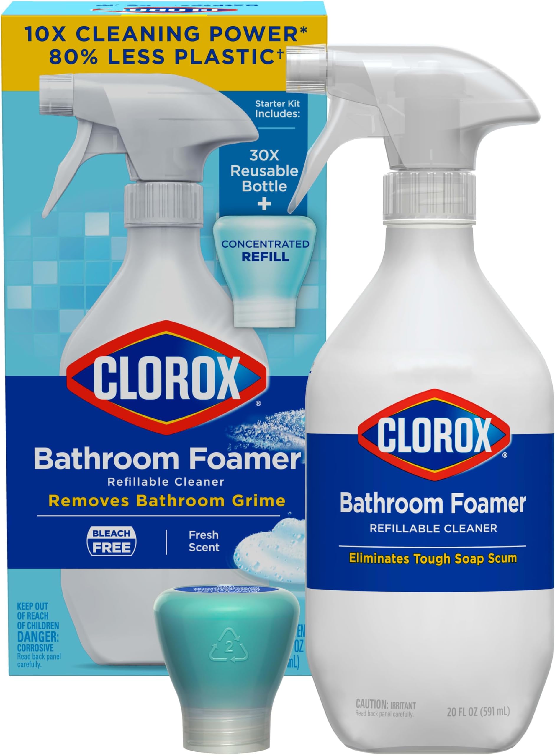 Amazon.com: Clorox Disinfecting Bathroom Foamer with Bleach Original ...