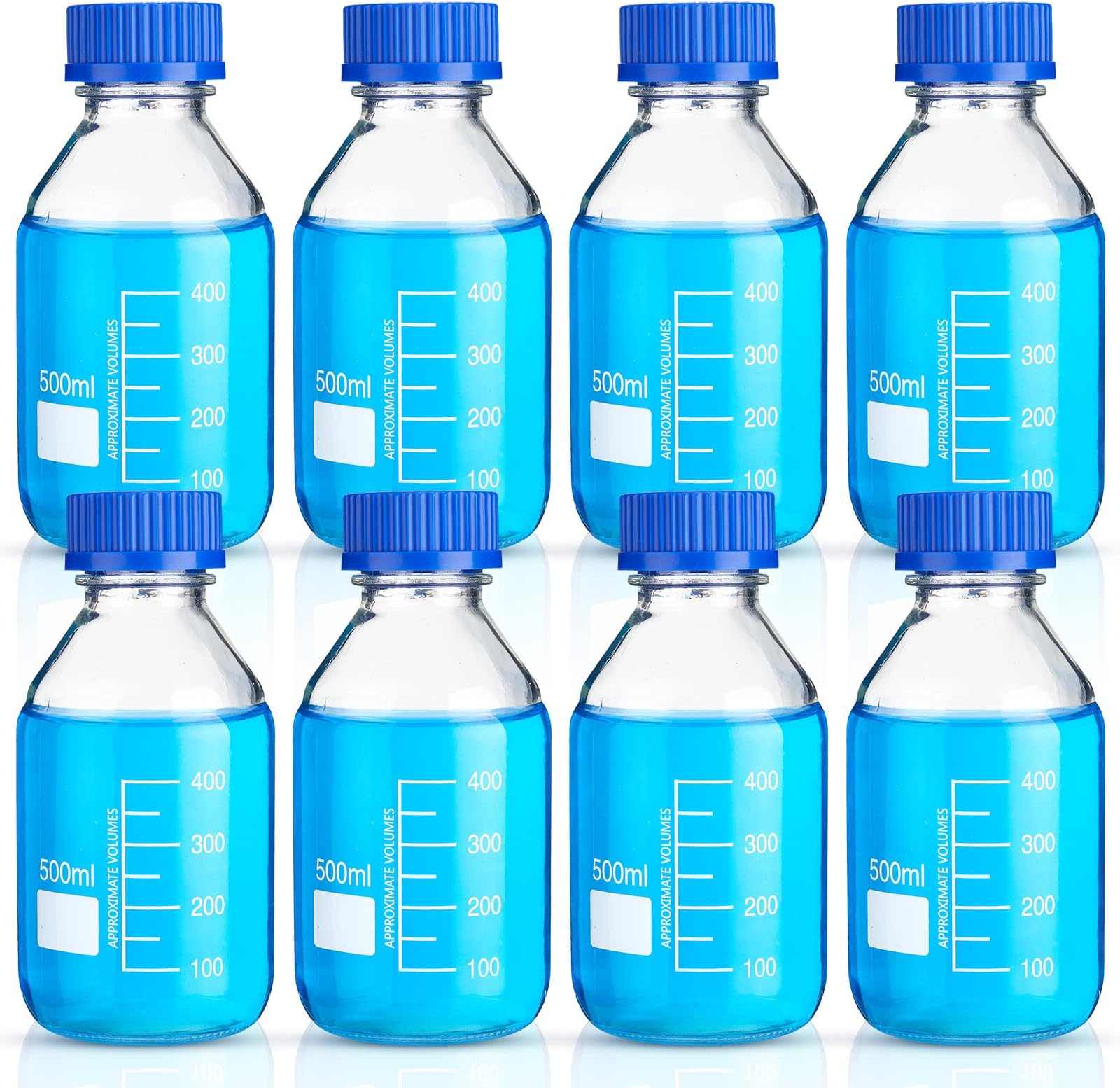 Amazon.com: Irenare 8 Pieces Media Storage Bottles Borosilicate Storage ...