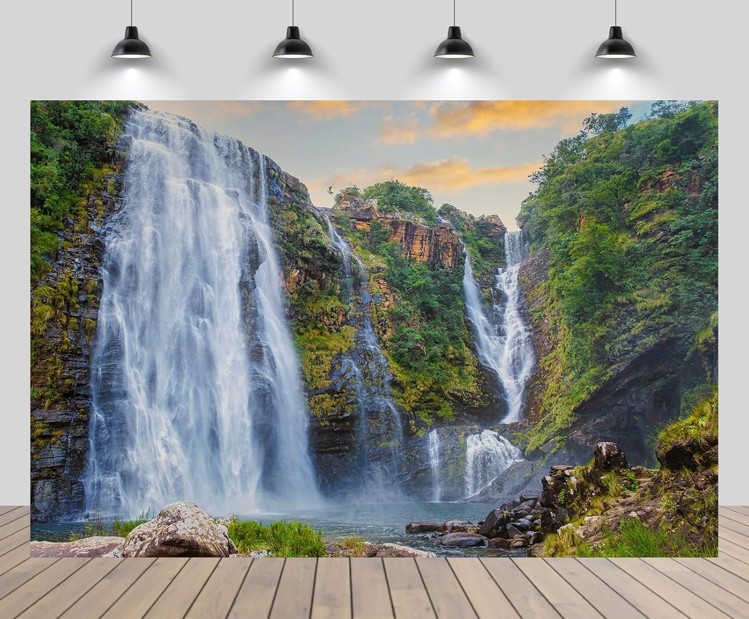 Amazon.com : CHNYWORK 12x10ft Lisbon Falls Backdrop South Africa ...