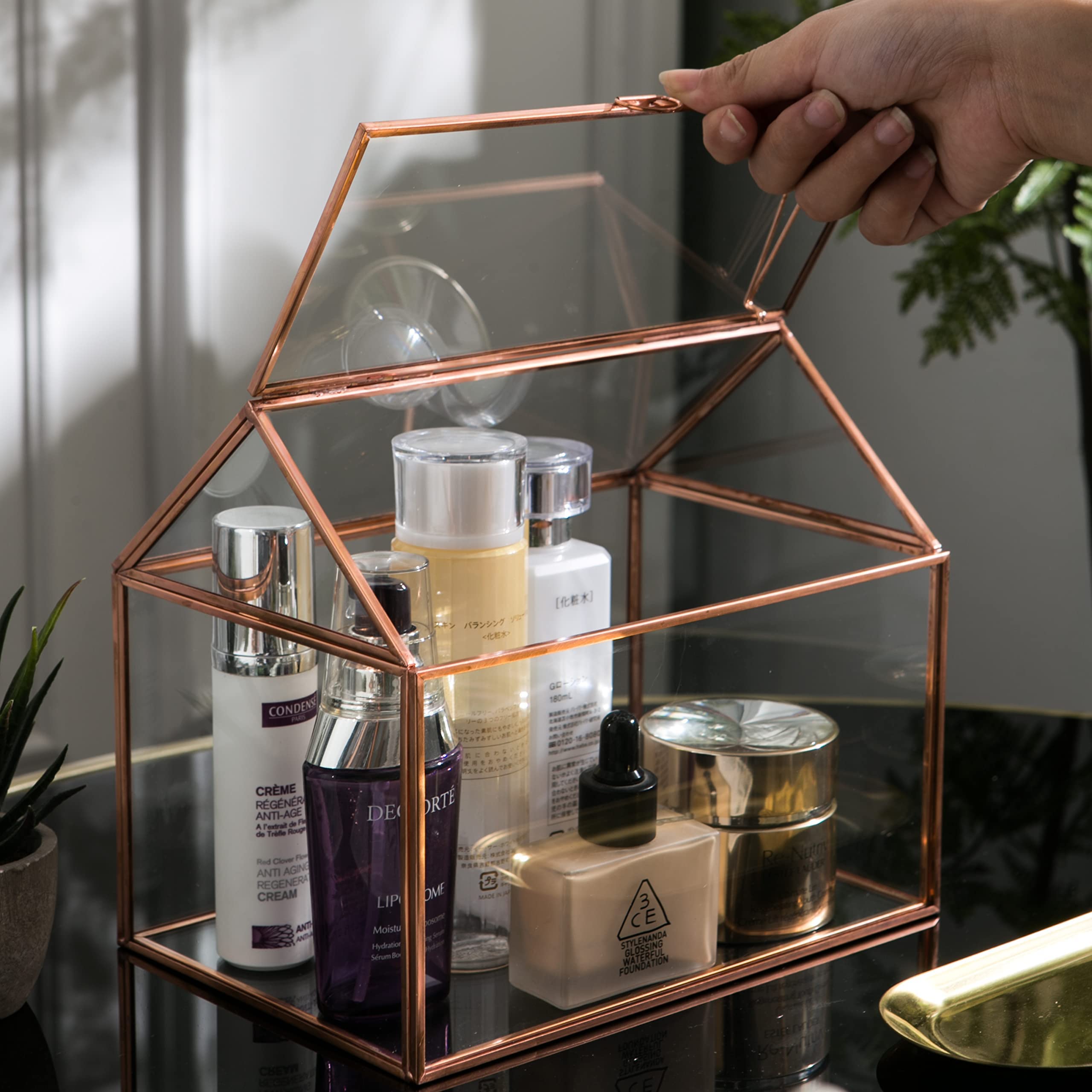 Glass Indoor Terrarium House for Foliage Succulent and Bonsai, DIY ...