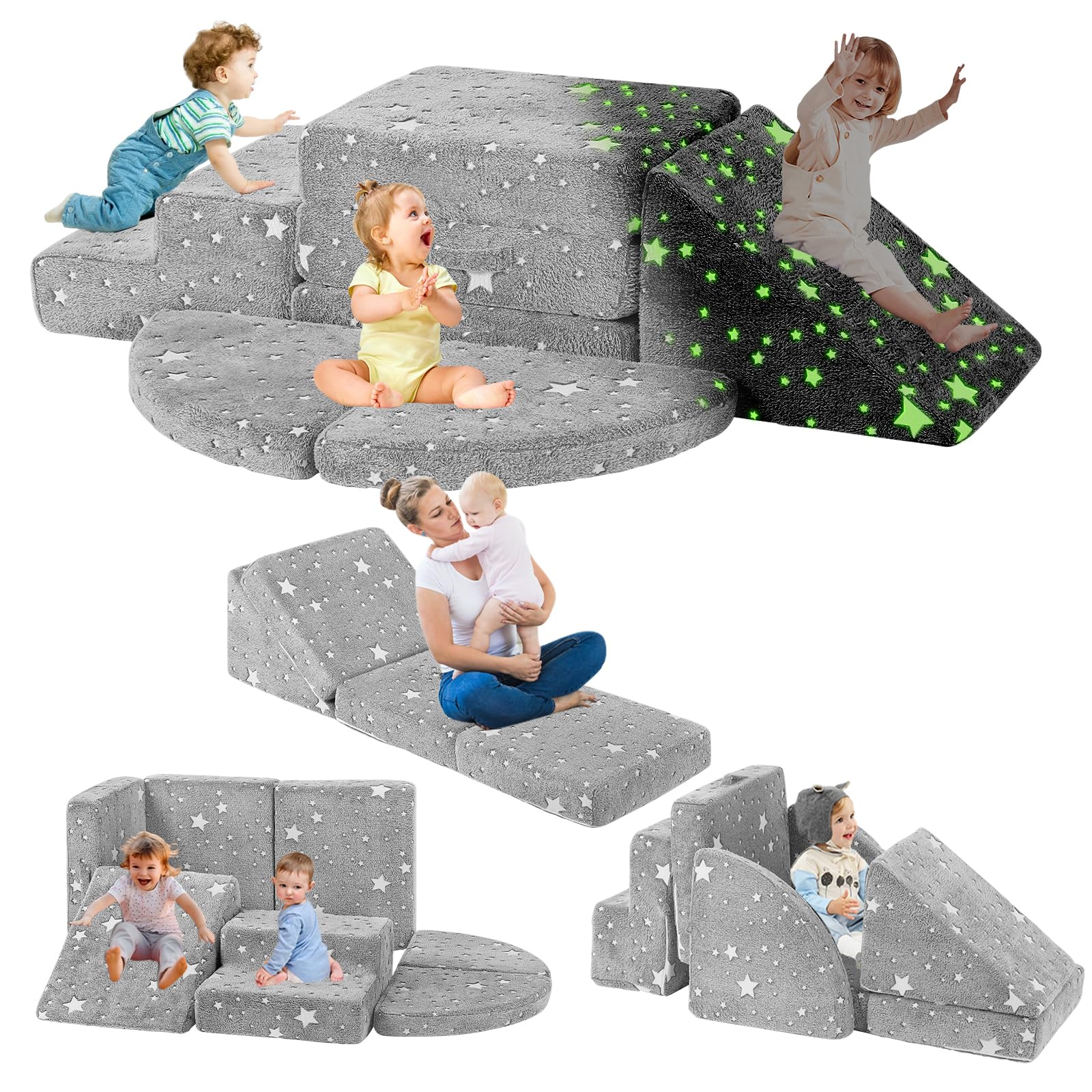 Snapklik.com : Tykacna 5pcs Foam Climbing Blocks For Toddlers 1-3 ...