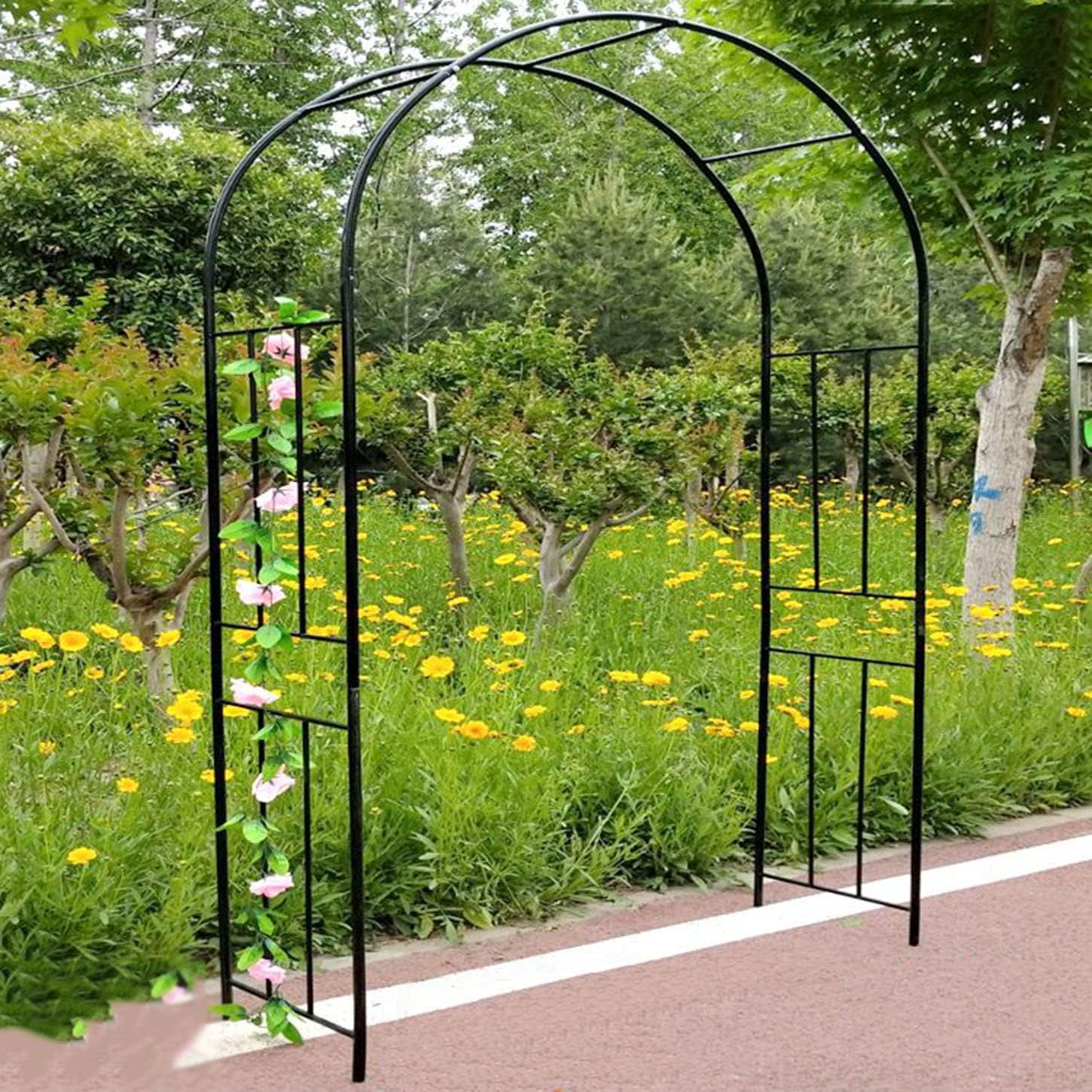 LETREM Large Garden Arches Heavy Duty Strong Rose Arch For Climbing ...