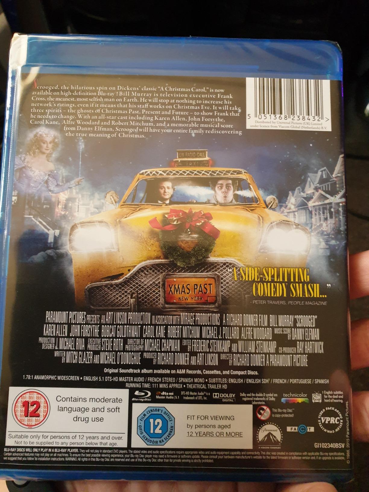 Scrooged [Blu-ray] [Region Free] (Packaging may vary): Amazon.co.uk ...