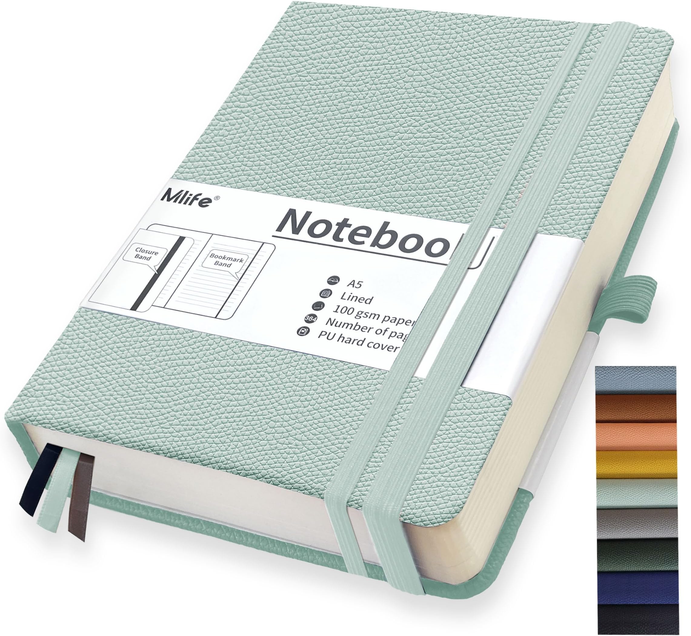 Amazon.com : 5 Pack College Ruled Notebook, 312 Numbered Pages Thick ...