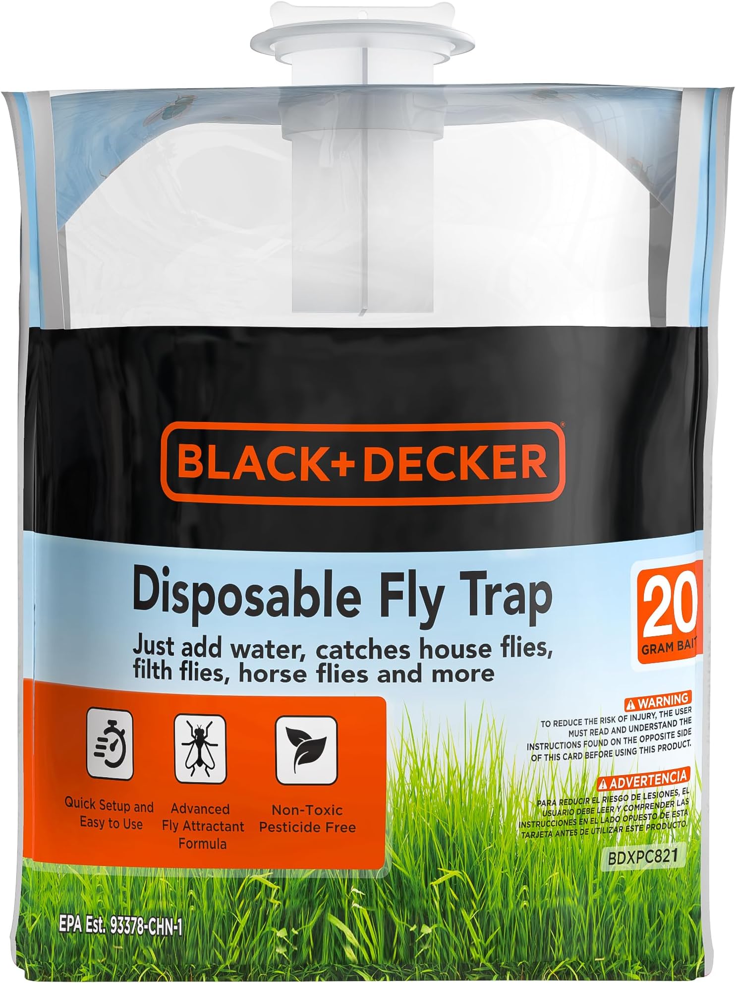 Amazon.com : Fly Traps Outdoor- Reusable Hanging Fly Trap- (3-Pack) Add ...