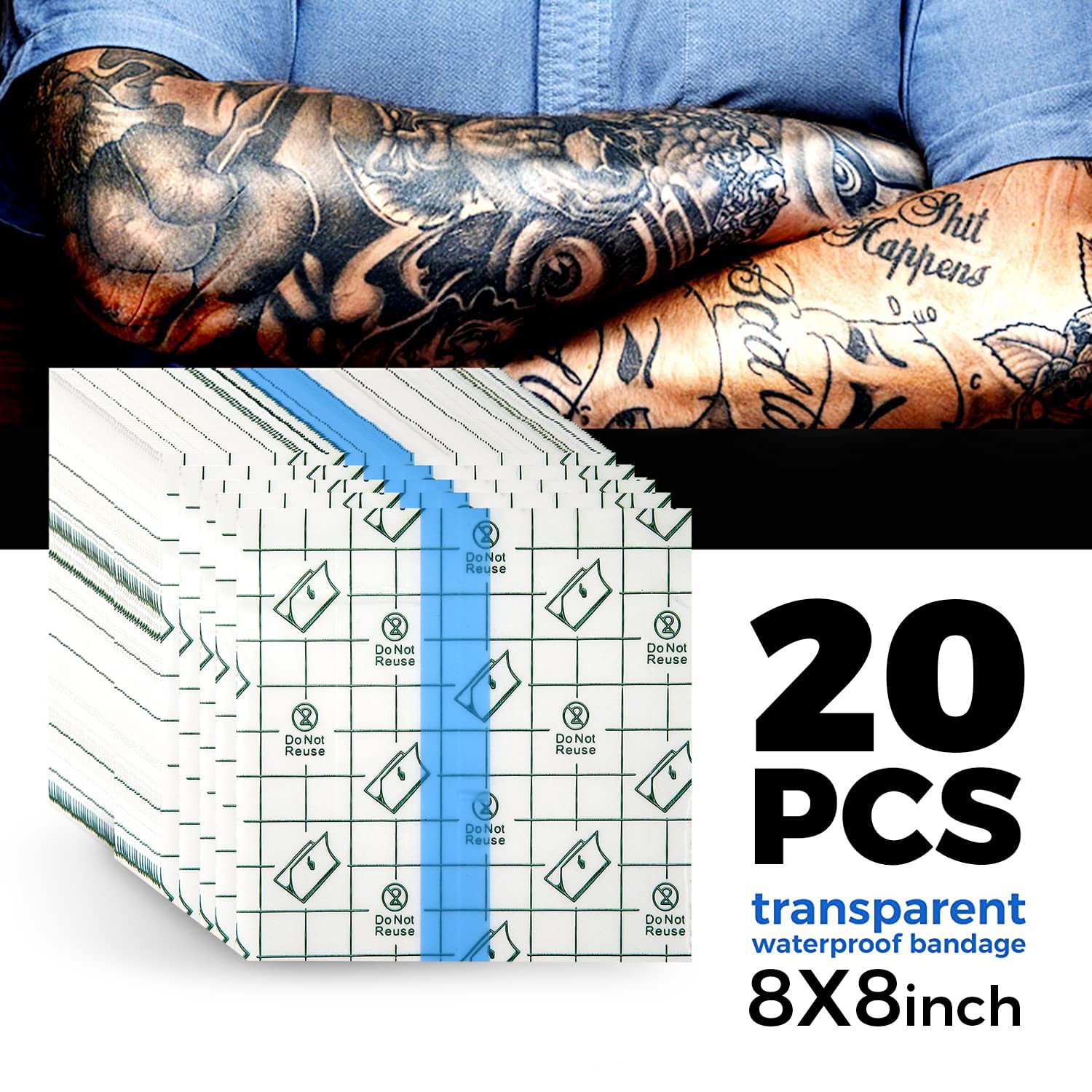 Snapklik.com : Tattoo Aftercare Waterproof Bandages Tattoo Cover Up Tape