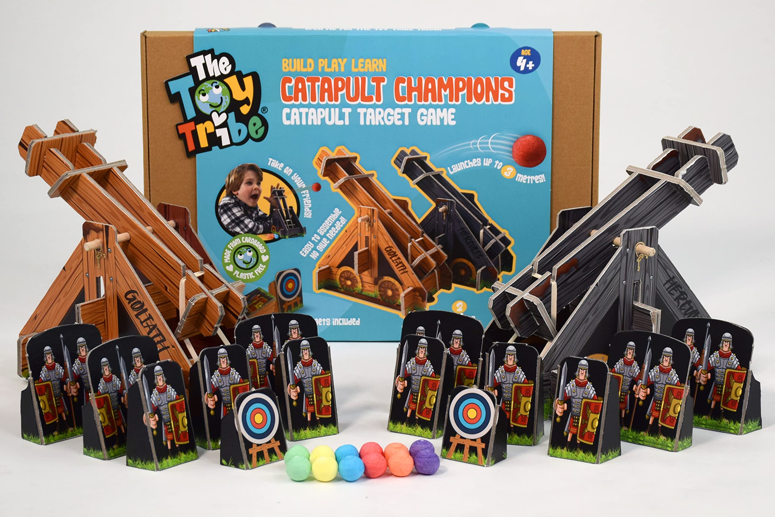 Build and Play Catapult Game The Toy Tribe | Cardboard Retro Toy | 42 ...