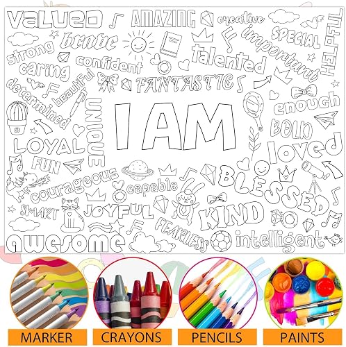 Póster para colorear de afirmaciones positivas para niños, póster ...