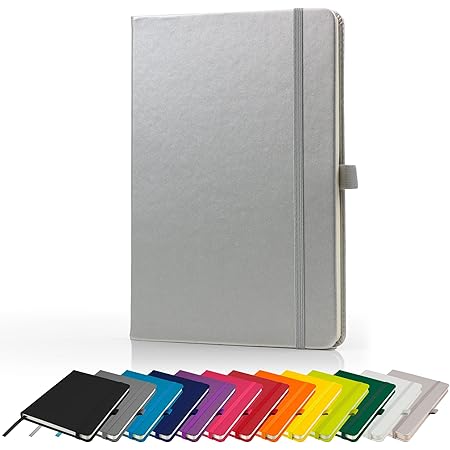 A5 Notebook New Lined Hardback Journal with Pen Loop, Elastic Closure ...