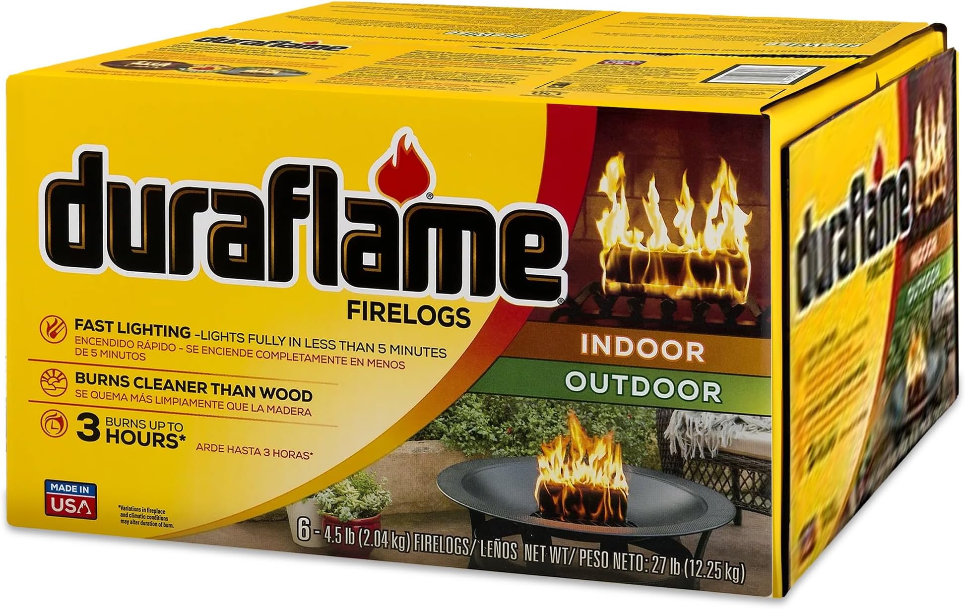 Amazon.com: Duraflame Xtra 6 lbs Firelogs- 6 Pack : Sports & Outdoors